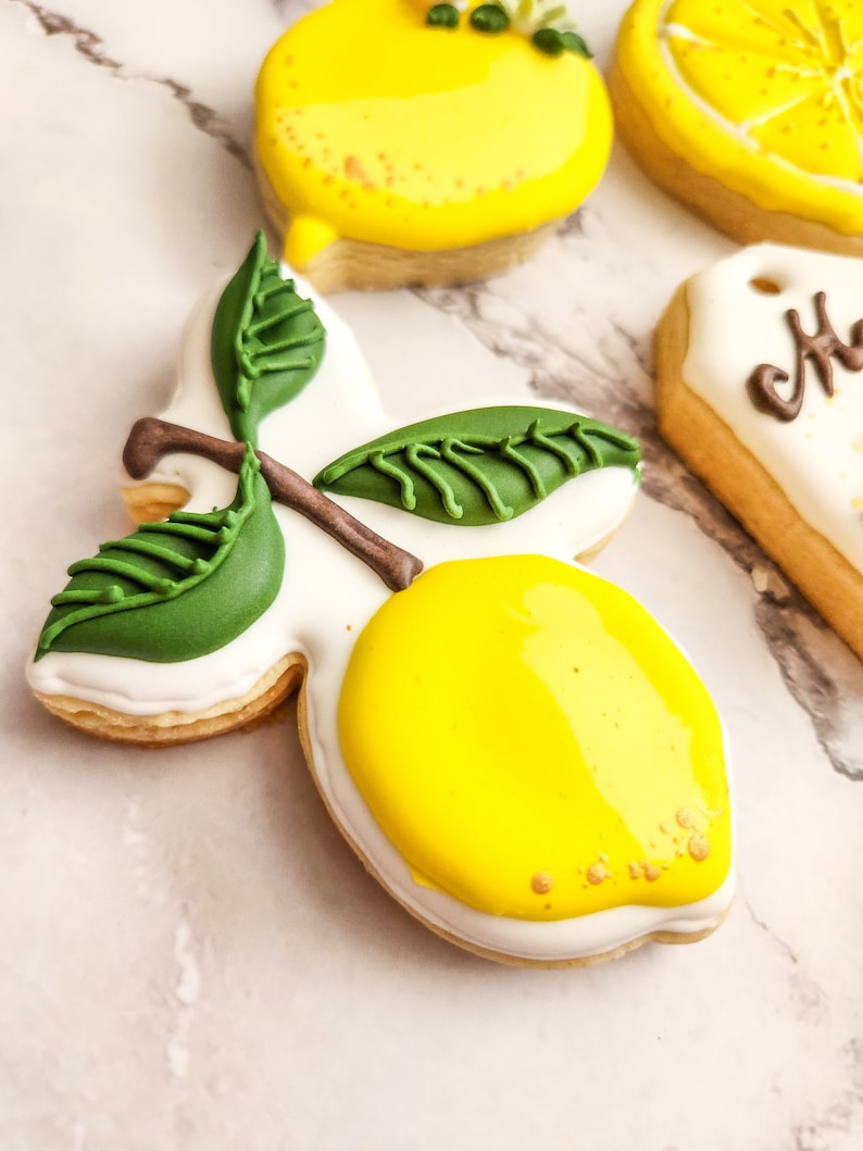 Cookies Lemon Taste Lemons Shape Shugar Cookie Fruits Yellow Color ...