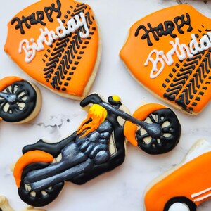 Anniversary Birthday Harley Davidson Cookies Biker Harley Logo Trophy ...