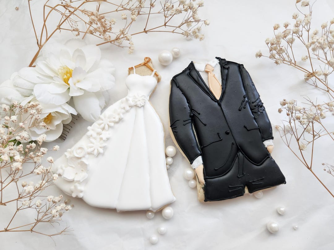 Man's Black Grey, Blue Wedding Suit Cookies. 5 Inches Engagement Party ...