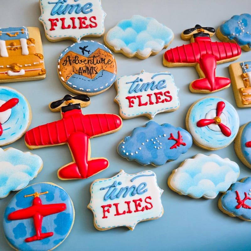 Airplane Cookie - Etsy