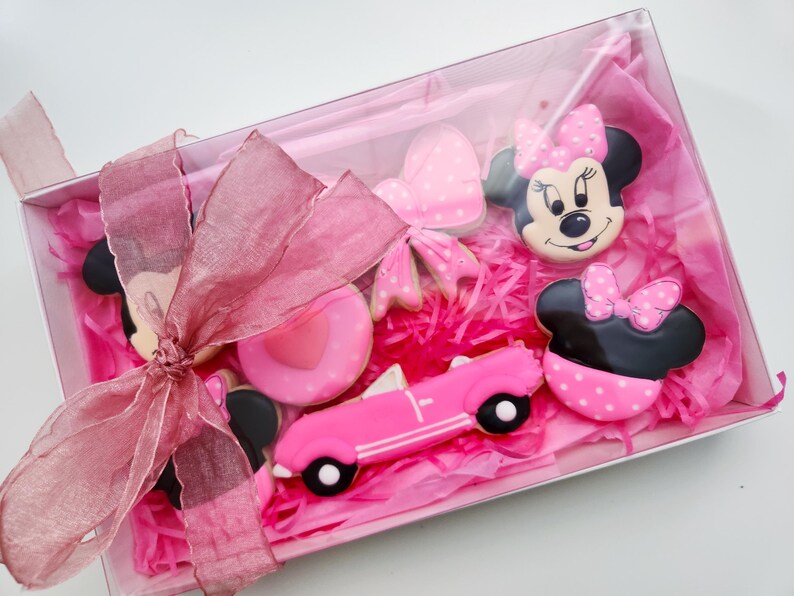 Mini Mouse Set of Cookies Mikey Cookie Decorated Pink Color Girl ...