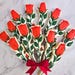 Red Roses Cookies With Royal Icing Decorated Cookie, Rose Shape Floral ...