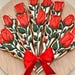Red Roses Cookies With Royal Icing Decorated Cookie, Rose Shape Floral ...
