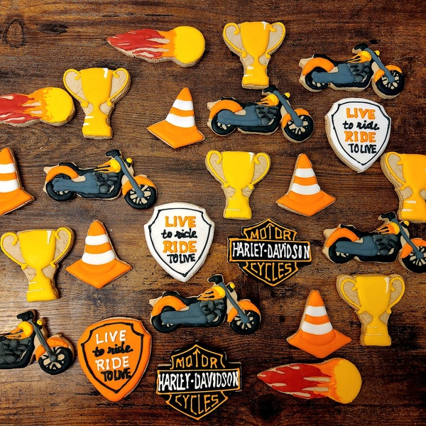 Motorcycle Cookie - Etsy