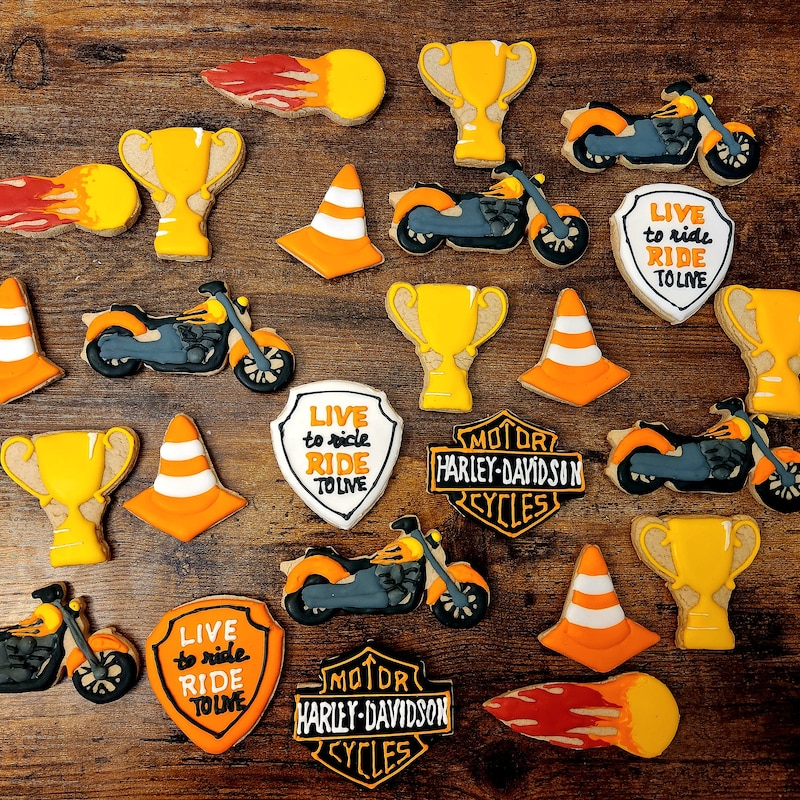 Motorcycle Cookie - Etsy