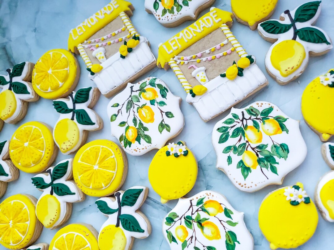 Cookies Lemon Taste Lemons Shape Shugar Cookie Fruits Yellow Color ...