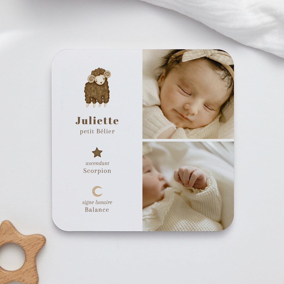 Astro Birth Announcement, Sign of Aries Aries - Etsy UK