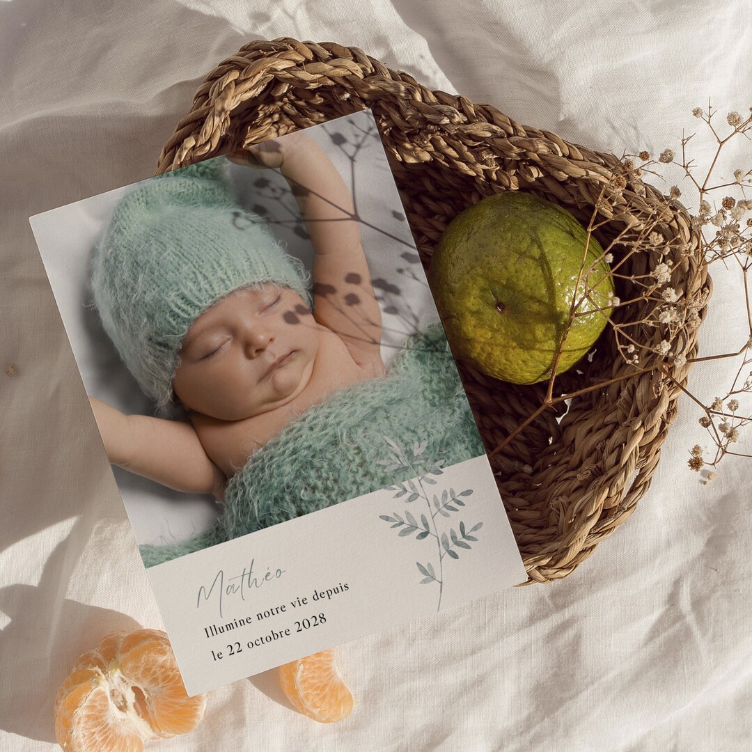 Vegetable and Sweet Birth Announcement Pretty Treasure - Etsy