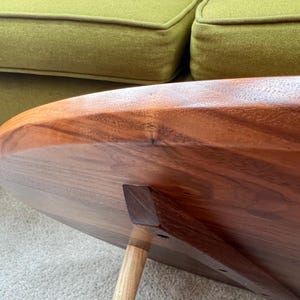 Kidney Bean Mid-century Modern Solid Walnut Table - Etsy