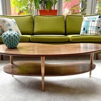 Kidney Bean Mid-century Modern Solid Walnut Table - Etsy