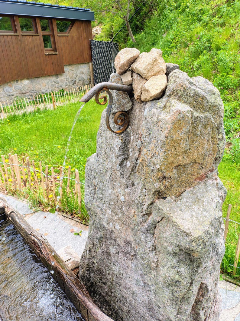 Galvanized Steel Volute Spout - Accessory for Fountain or Outdoor ...