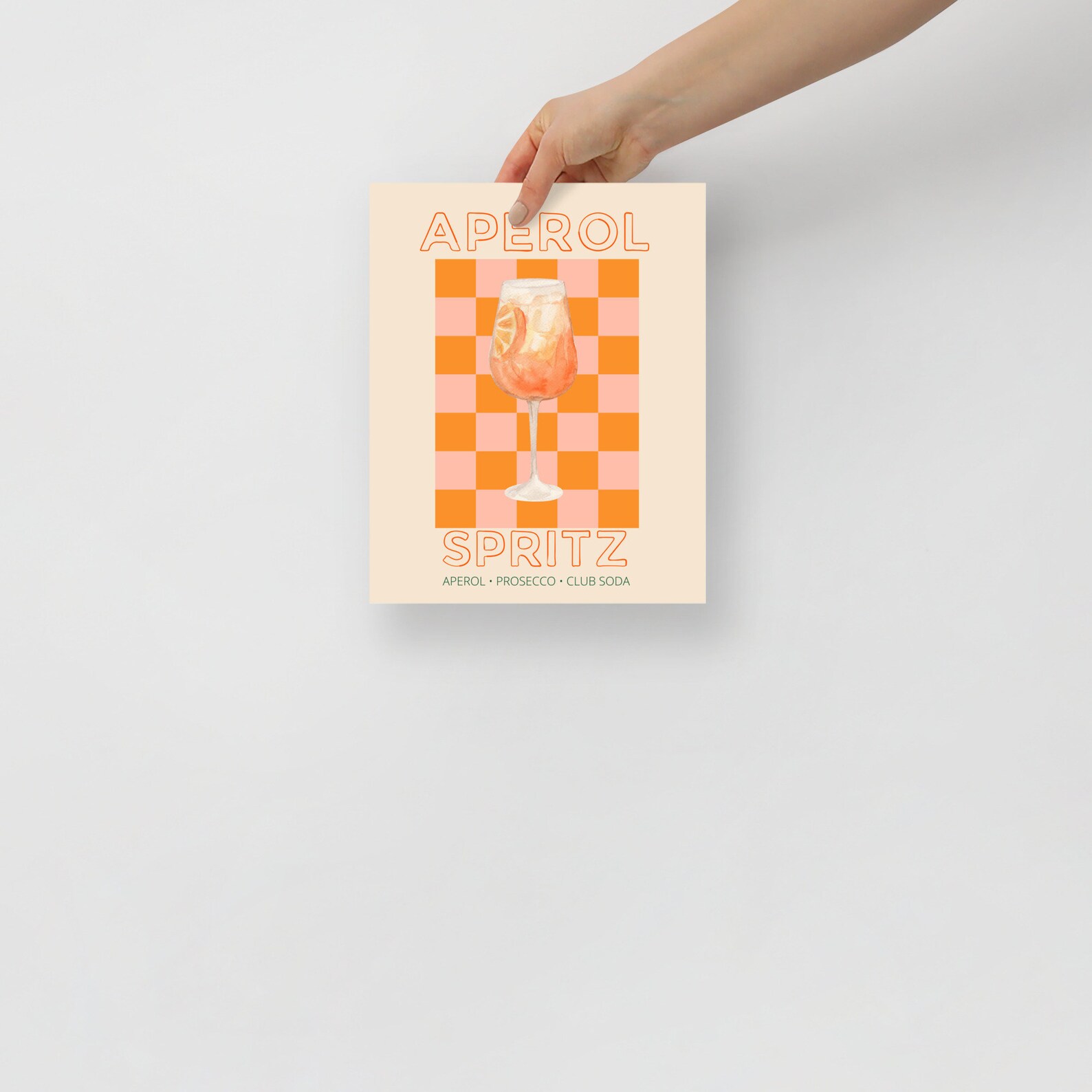 Aperol Spritz Art Print: Retro Cocktail Bar Cart Decor - Etsy