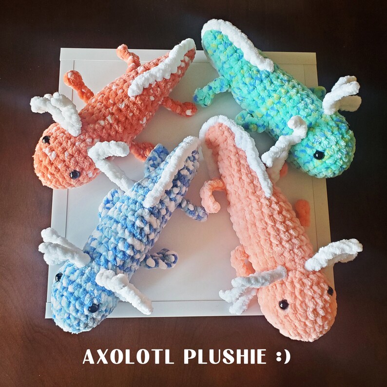 Axolotl Plushie | Crochet Axolotl | Axolotl Toy | Axolotl Amigurumi ...