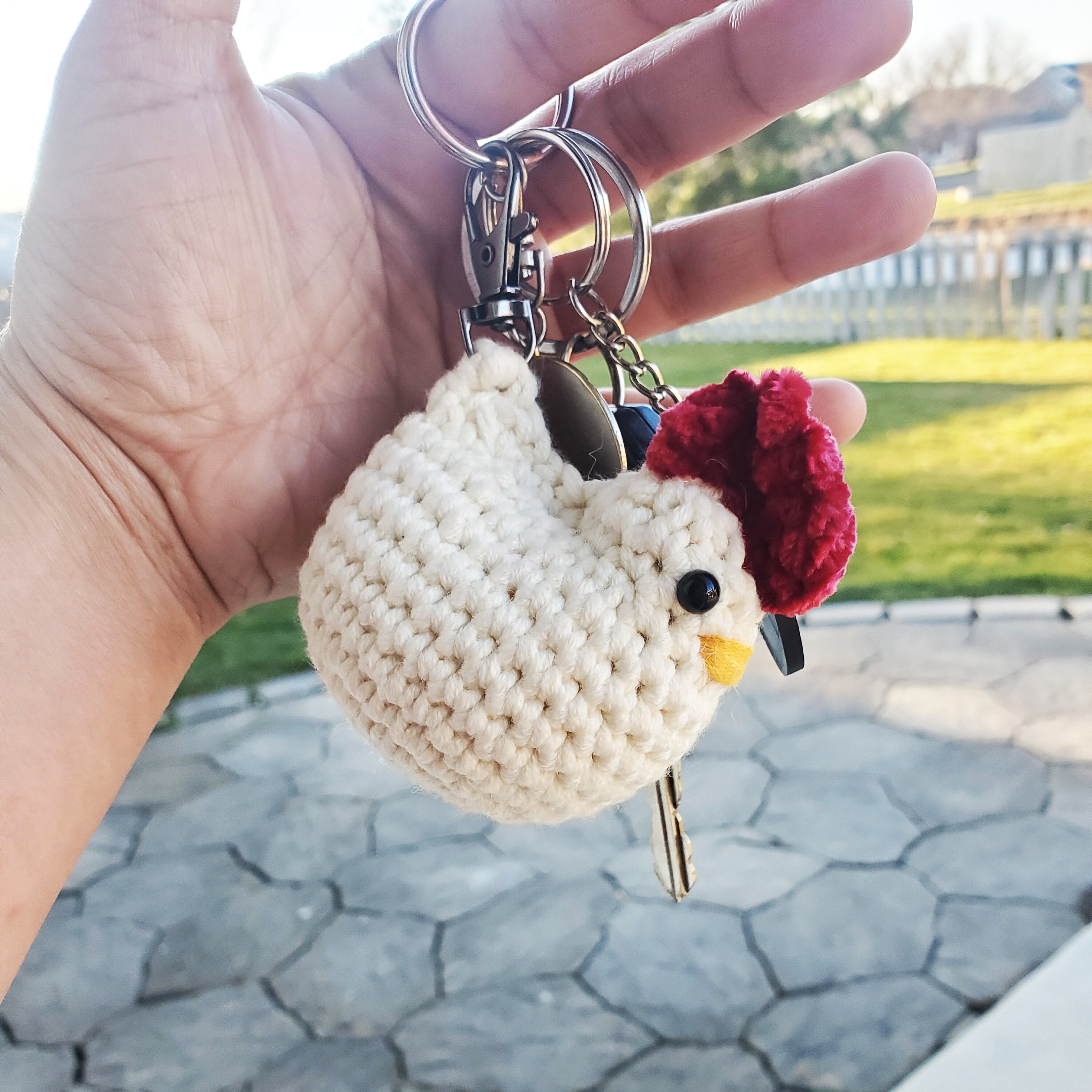 Mini Crochet Chicken Keychain Plush | Crochet Chicken Hen | Handmade ...