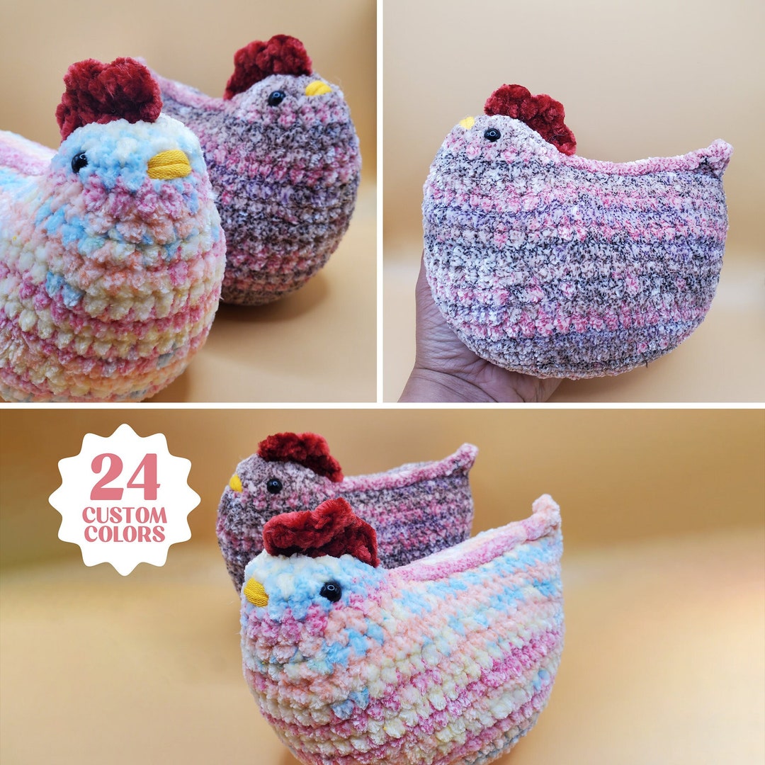 Crochet Chicken Plush | Crochet Chicken Hen | Handmade Chicken Stuffed ...