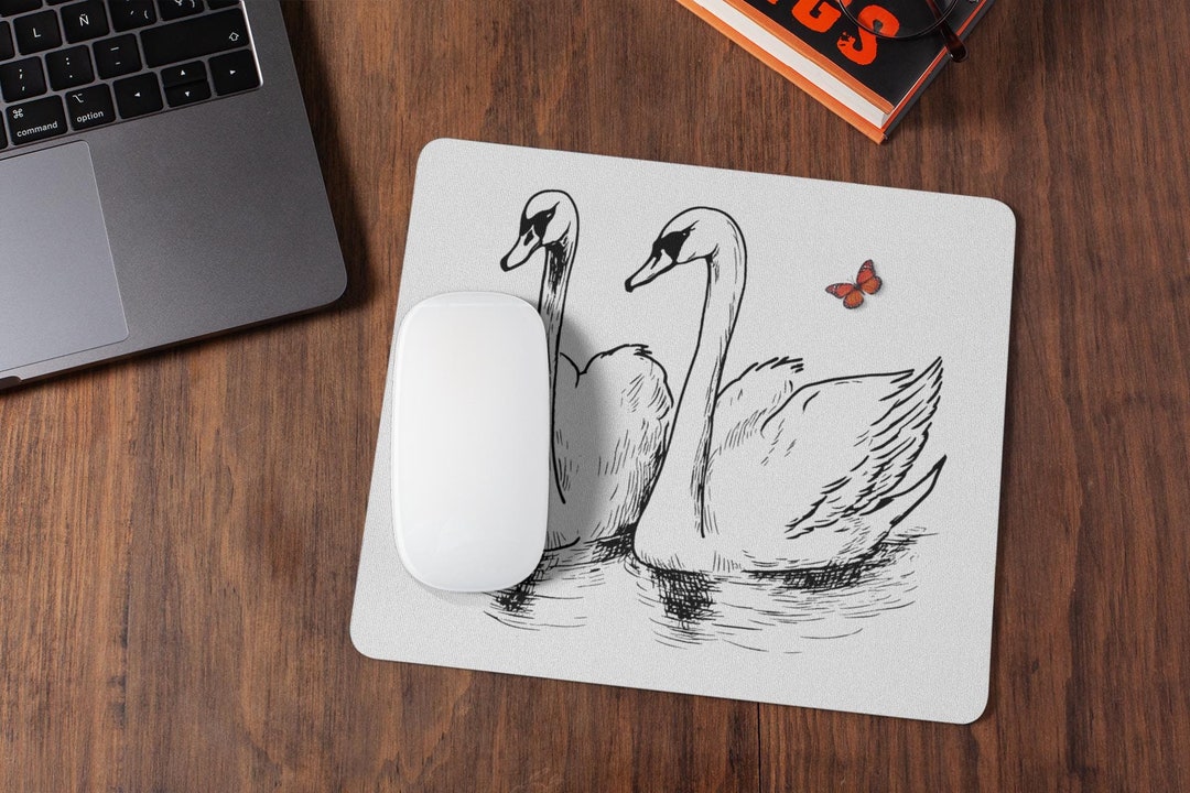 Swan Butterfly Mouse Mat, 24 X 20.5 X 0.5 Cm - Etsy