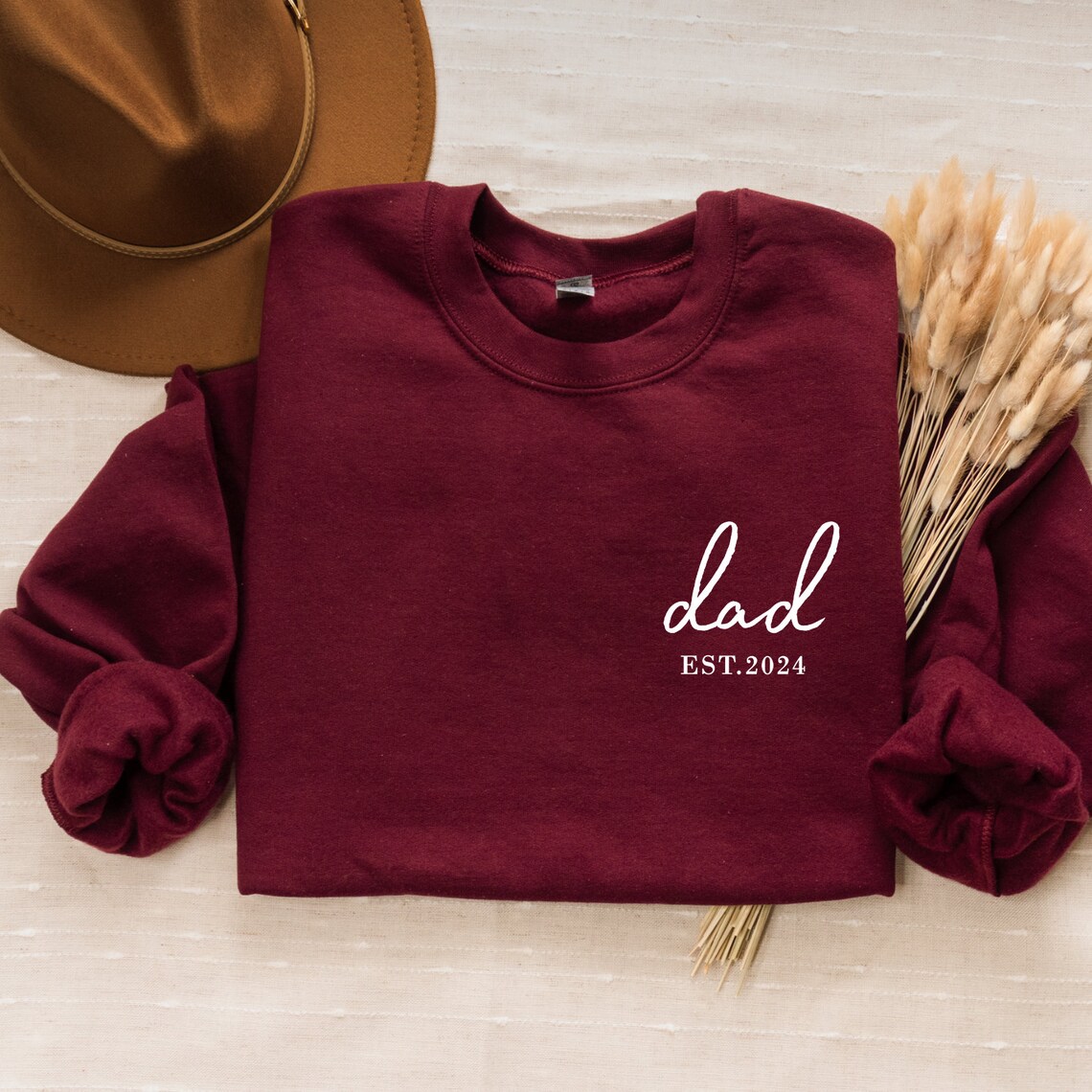 Custom Dad Est Shirt, Father's Day Sweatshirt, Gift for Dad, Dad Shirt ...