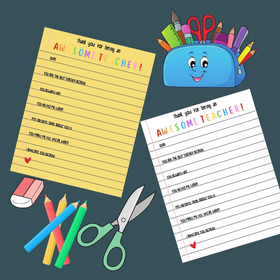 Teacher Appreciation Week Printable Teacher Appreciation Gift Thank You ...