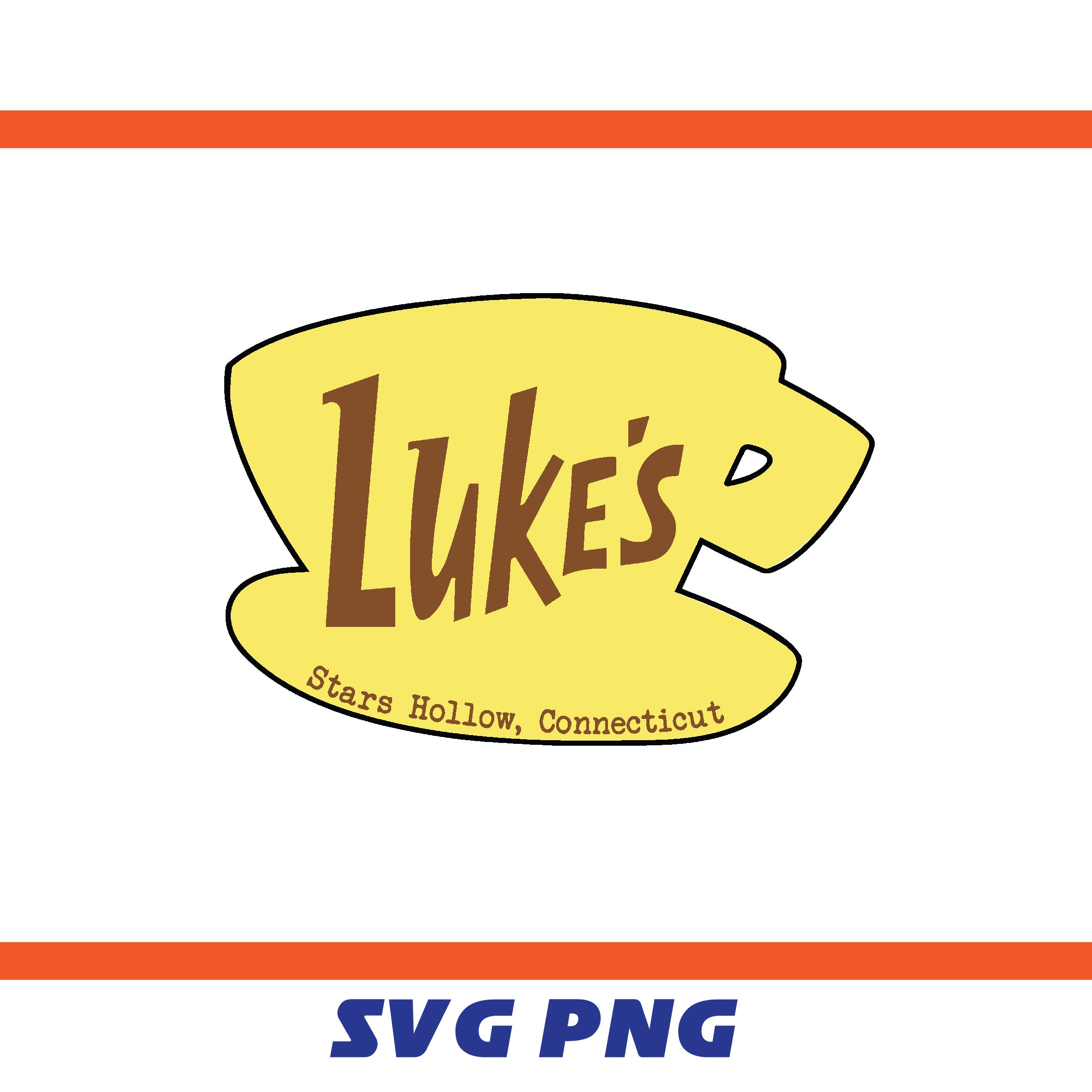 Gilmore Girls SVG, Luke's Diner Logo, Coffee Shop, Tv Show Logo, Stars ...