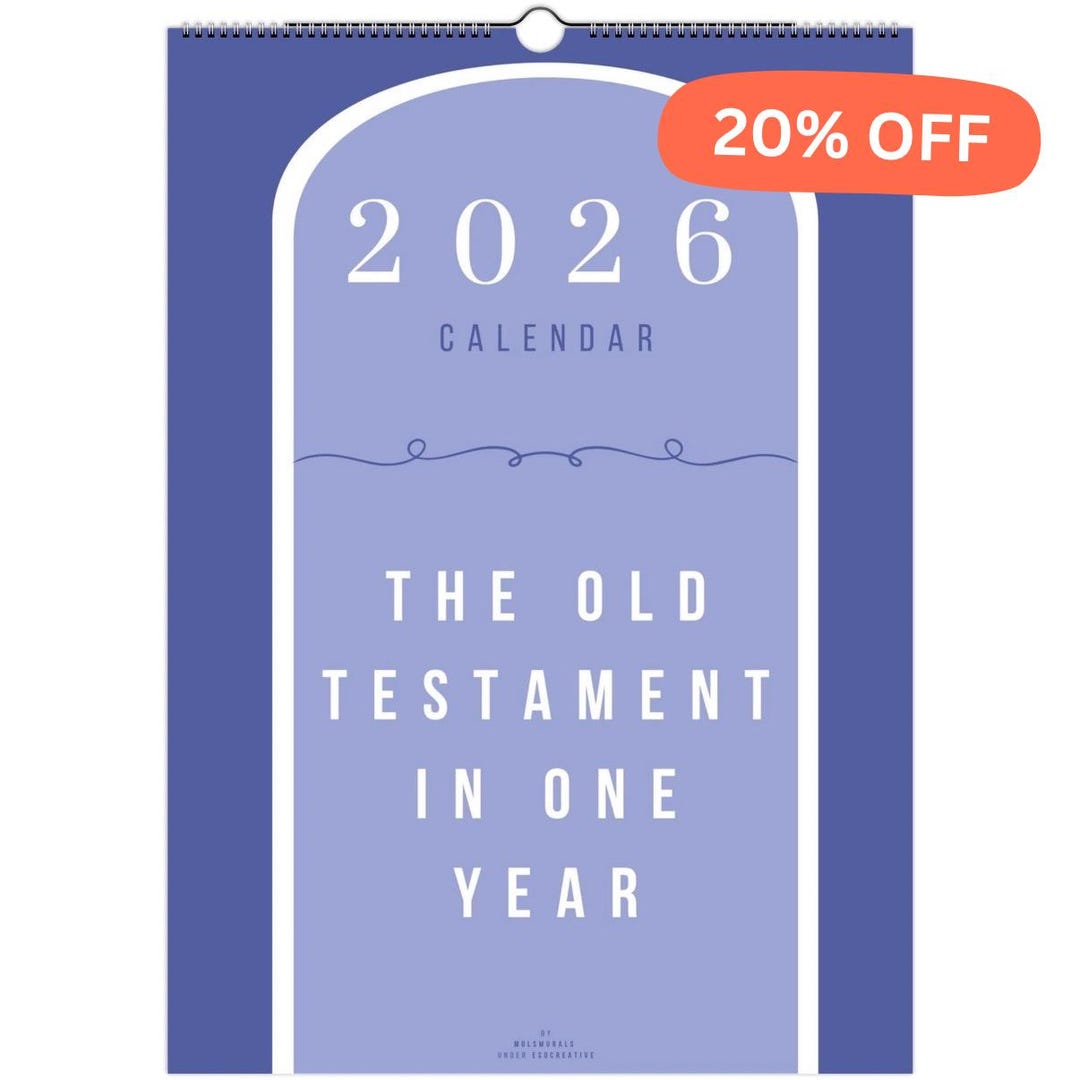 The Old Testament in One Year (2026) A3 Wall Calendar - Etsy UK
