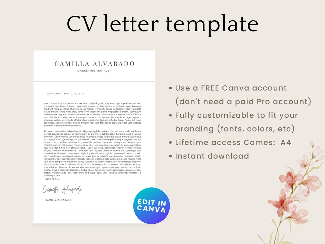 Simple Minimal Clean Resume Template, 1-2 Page Resume Template, Cover ...