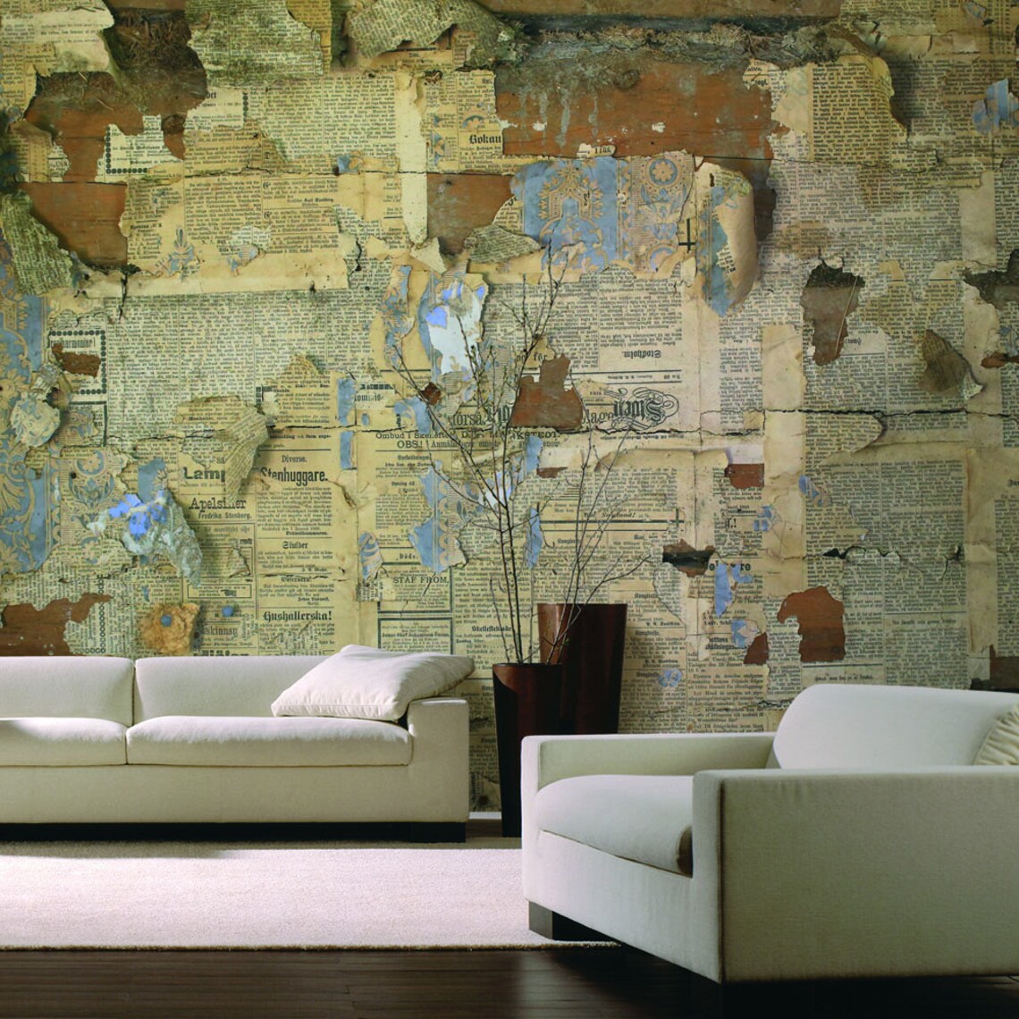 Old Newspapers Collage, Vintage Style Mural, Art Wallpaper - Etsy