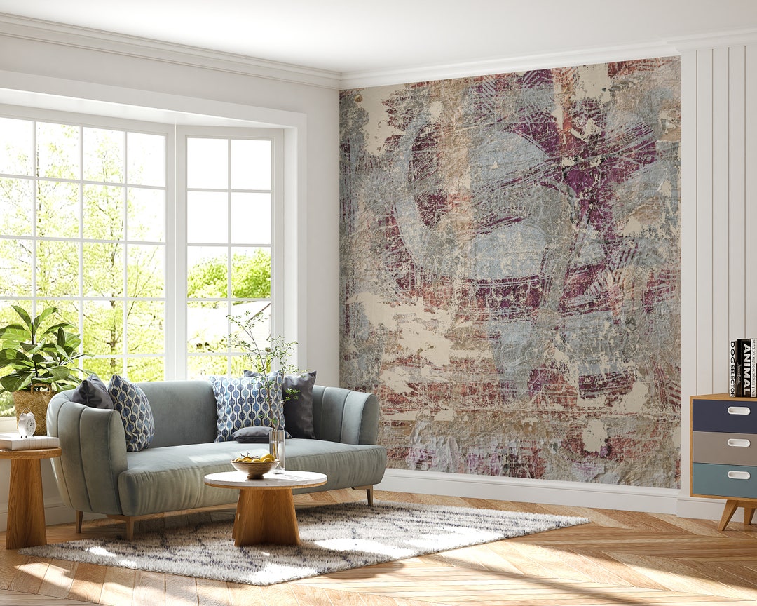 Whimsical Memories, Abstract Wallpaper for Modern Interiors - Etsy
