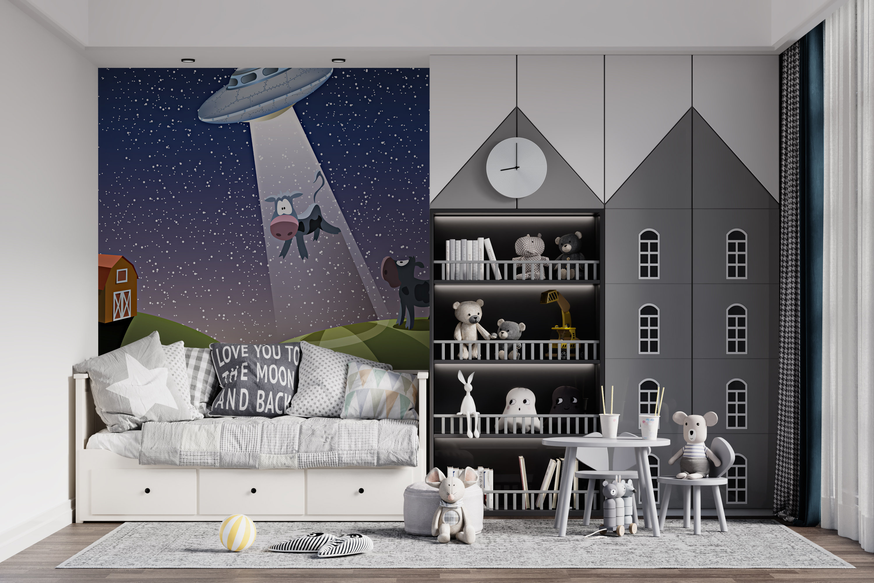 Space Cows Wallpaper for Children's Room, Cosmic Theme Wallpaper - Etsy