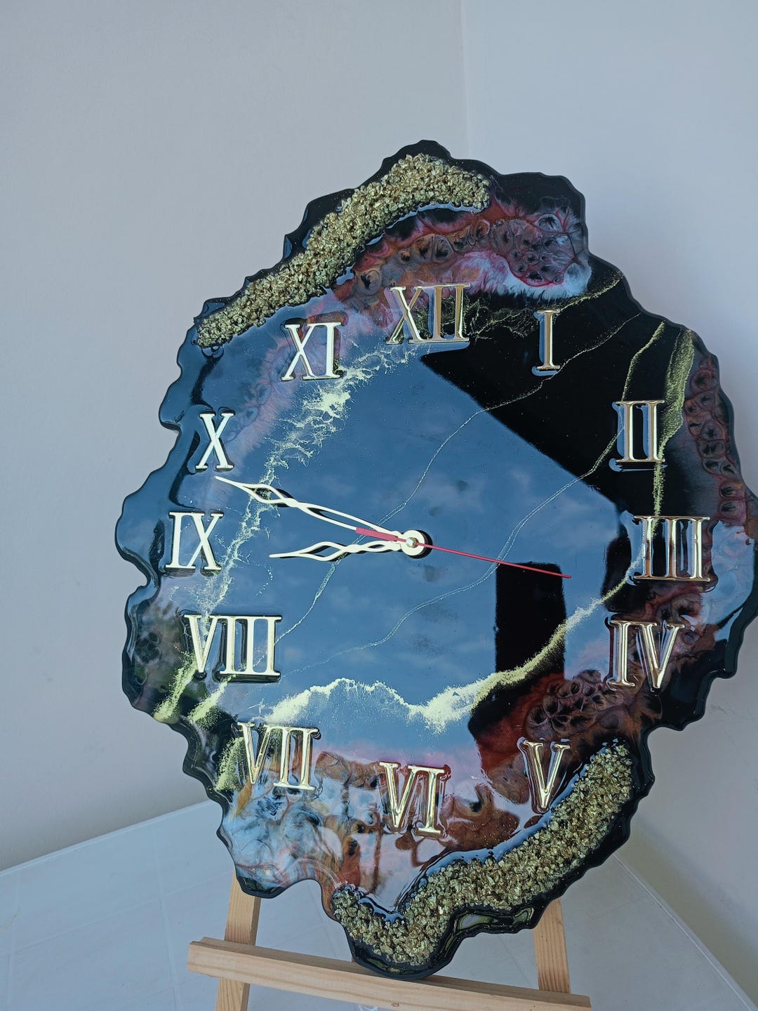 Geode Wall Clock Epoxy Resin - Etsy