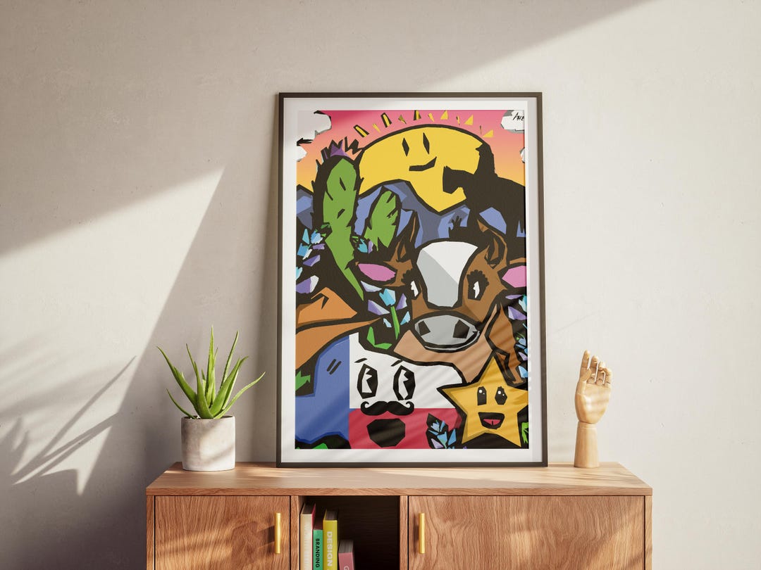 Texas Pop Art Poster: Graffiti Style Artwork (digital Download) - Etsy