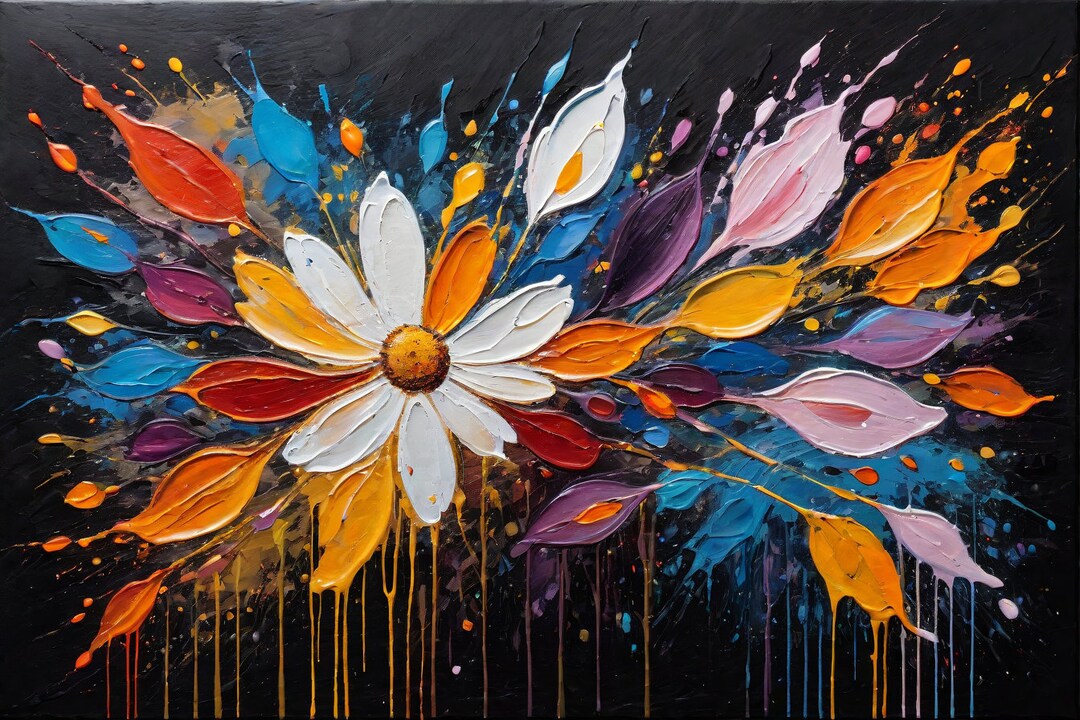 Downloadable Digital Wall Art, Set of Six Abstract Flowers Images ...