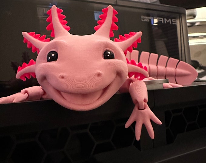 Articulated Axolotl Toy 3D Printed Matmire Makes - Etsy