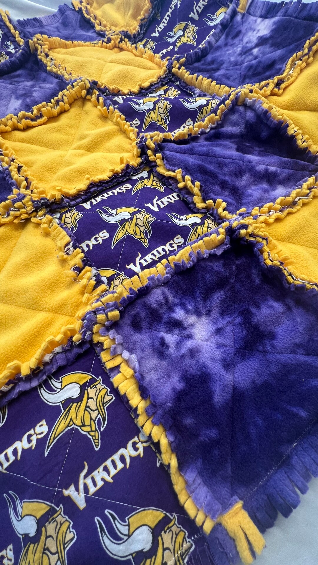 MN Vikings Fleece Baby Rag Quilt - Etsy