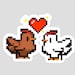 Stardew Valley Sticker, Pixel Art Sticker, Pixel Art Chicken, Stardew ...