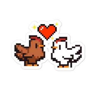 Stardew Valley Sticker, Pixel Art Sticker, Pixel Art Chicken, Stardew ...