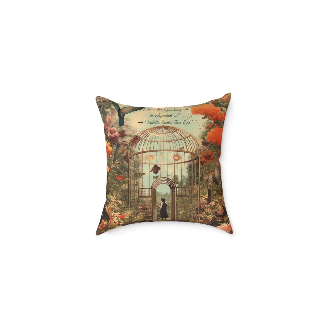 Charlotte Bronte, I Am Not a Bird Quote, Cushion - Etsy