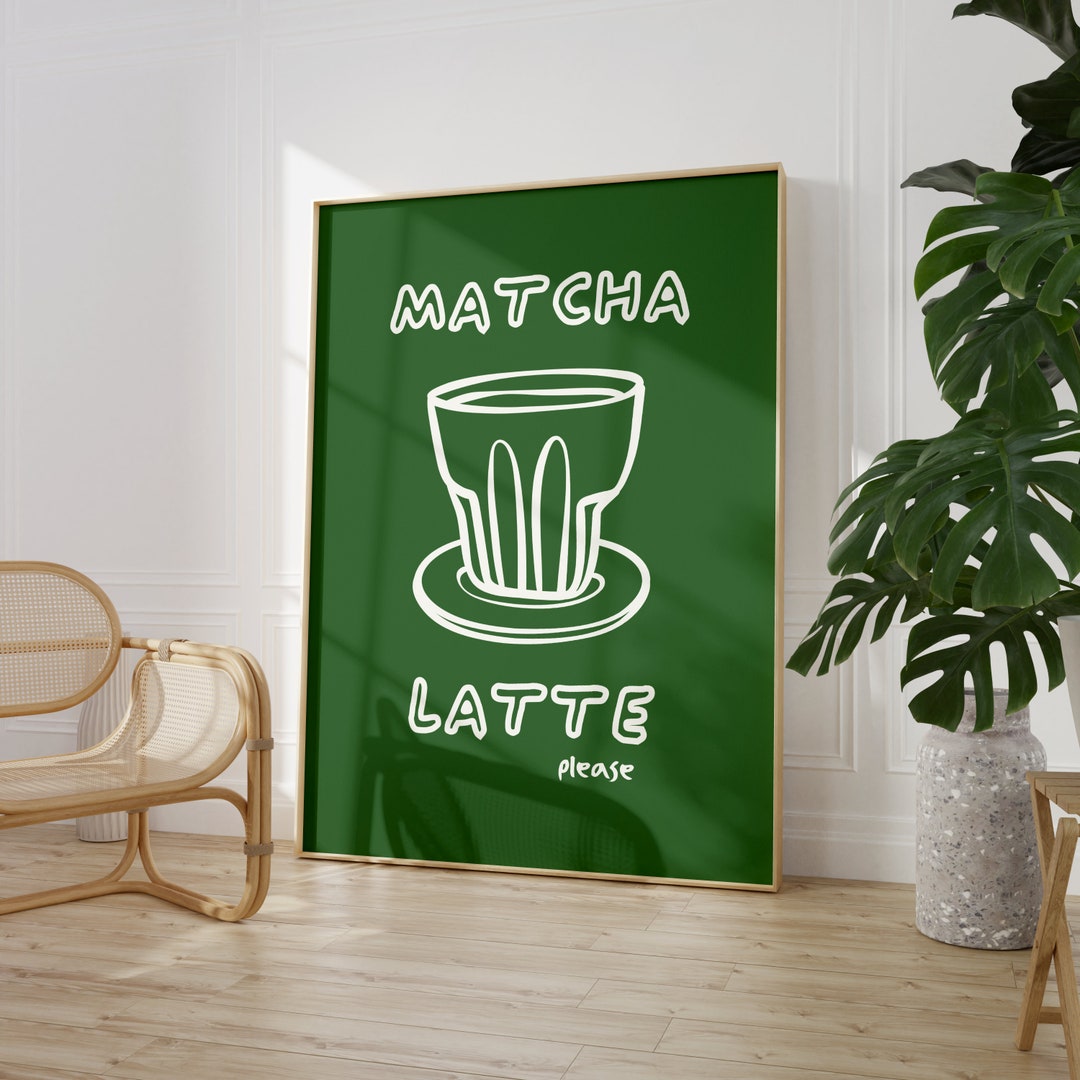 Matcha Retro Kitchen Wall Art Indie Room Decor Trendy Kitchen Prints ...