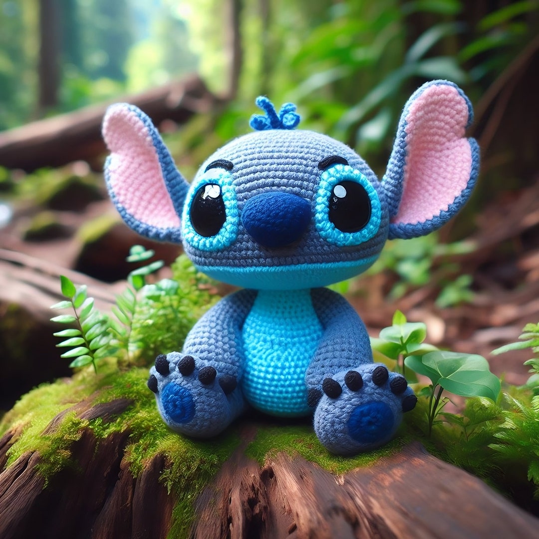 Cute Amigurumi Stitch Crochet Pattern Easy Stitch blue Crochet for ...