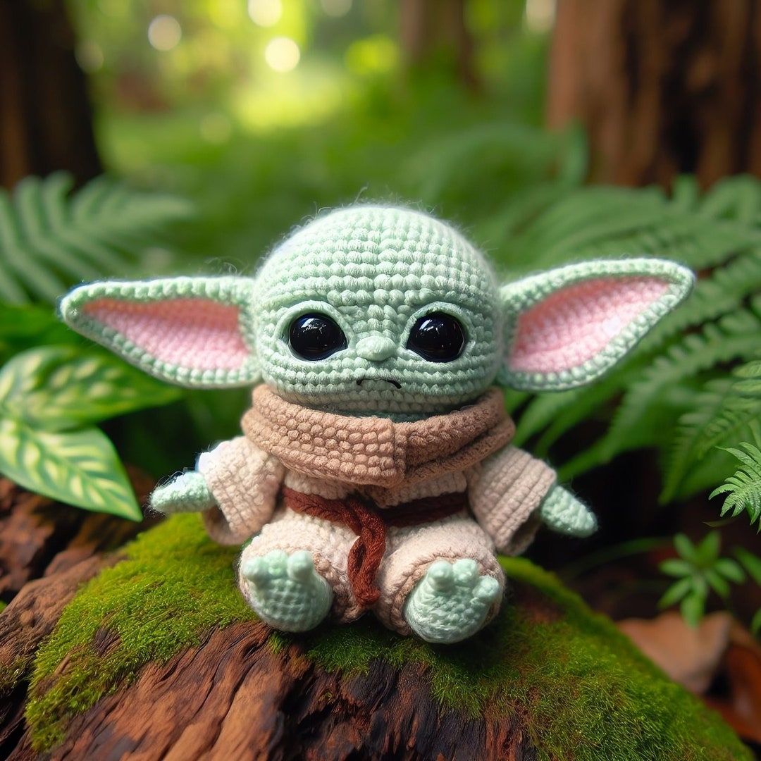 Cute Amigurumi Baby Yoda Crochet Pattern Easy Yoda Star-Wars Crochet ...