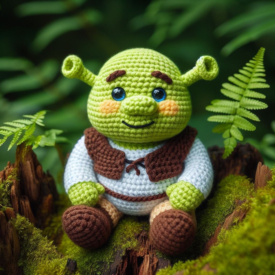 Cute Amigurumi Shrek Crochet Pattern Easy Shrek Green Crochet for ...