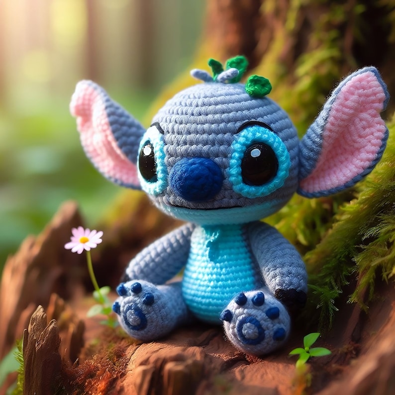 Cute Amigurumi Stitch Crochet Pattern Easy Stitch blue Crochet for ...