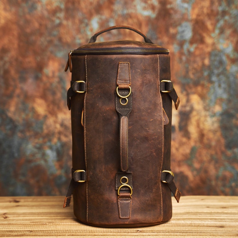 Vintage Leather Backpack, Brown Leather Backpack, Rucksack ...