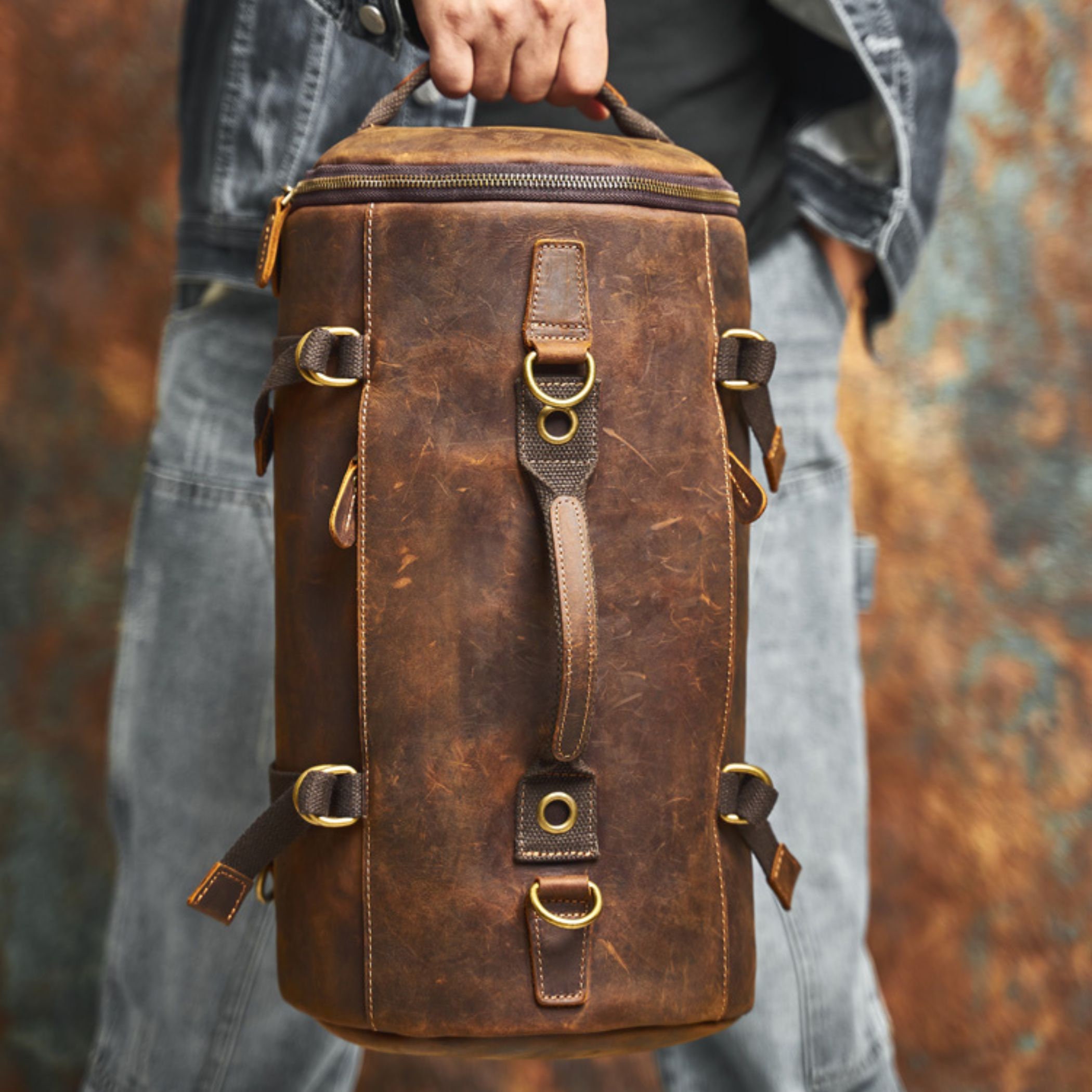 Vintage Leather Backpack, Brown Leather Backpack, Rucksack ...