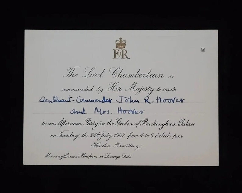 Queen Elizabeth II Invitation Buckingham Palace Garden Party British ...
