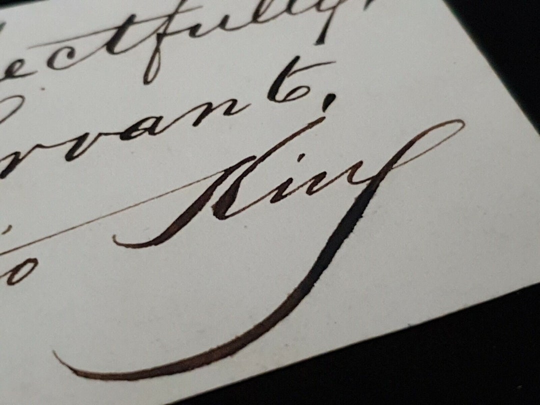 HORATIO KING Signed Rare Manuscript Letter PMG Post Master General Cut ...