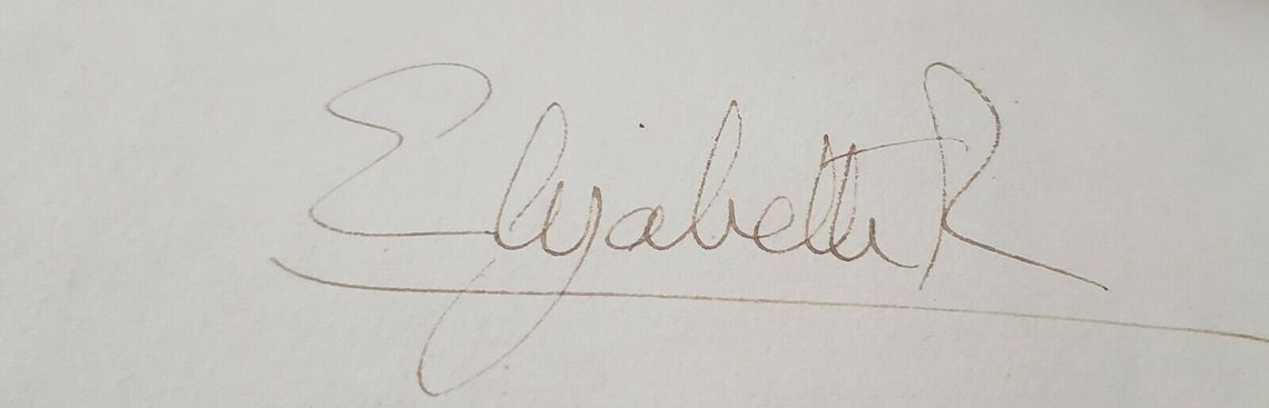 Rare British Royalty Queen Elizabeth II Signed Royal Consular Document ...