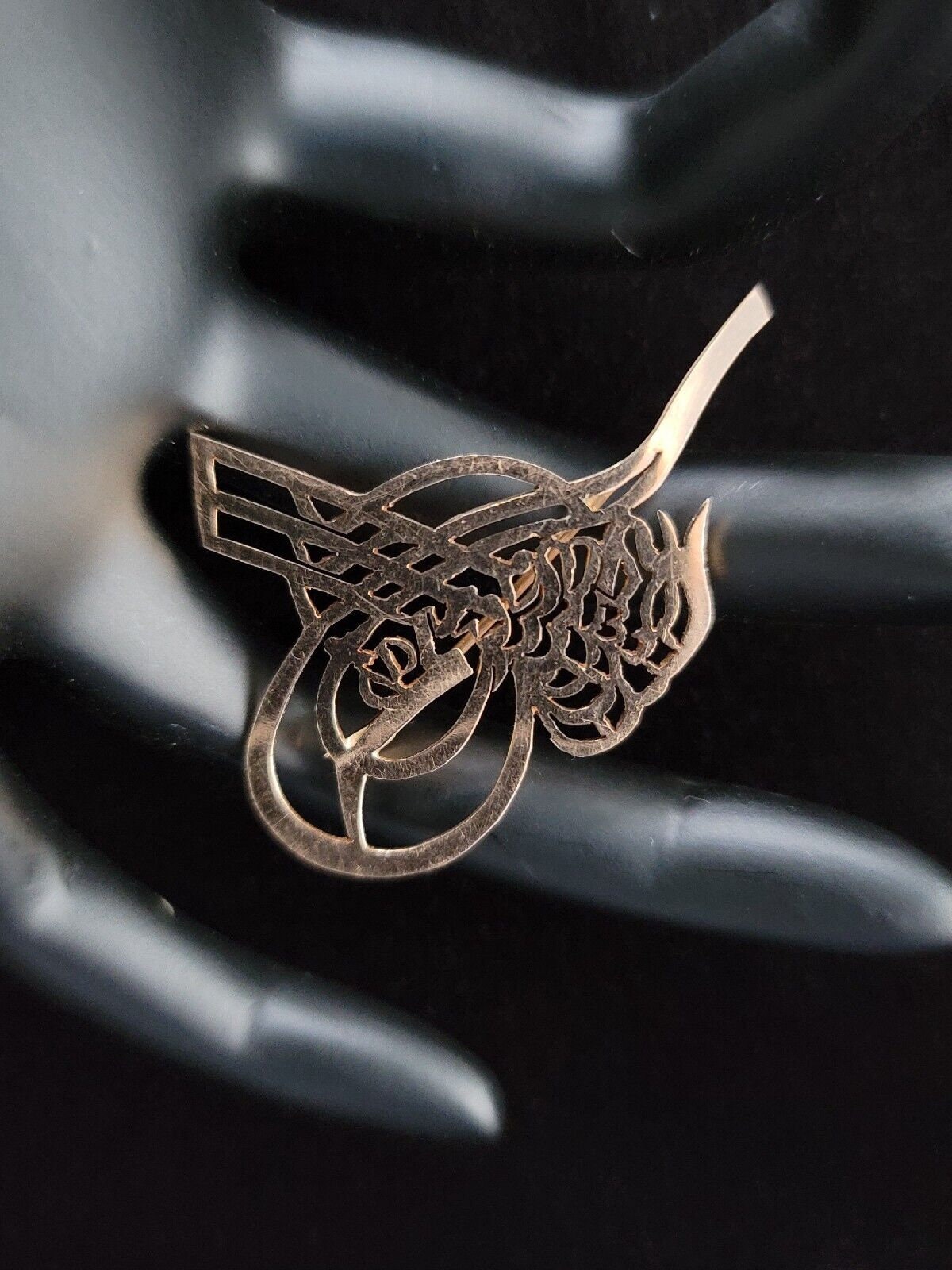 Antique 14K Gold Royal Ottoman Empire Tughra Turkish Artwork Royalty ...