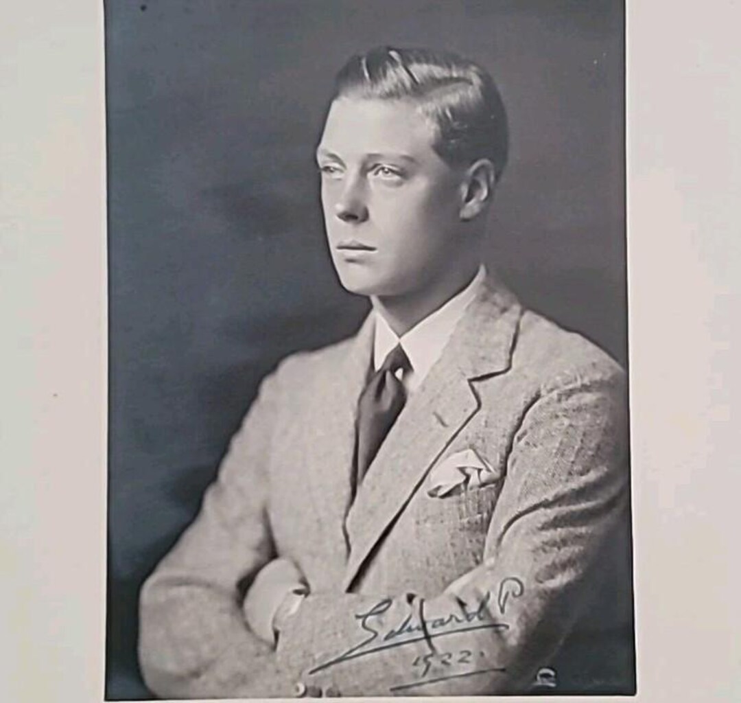 1922 King Edward VIII Signed Royal Photo Swaine Portrait Prince Wales ...