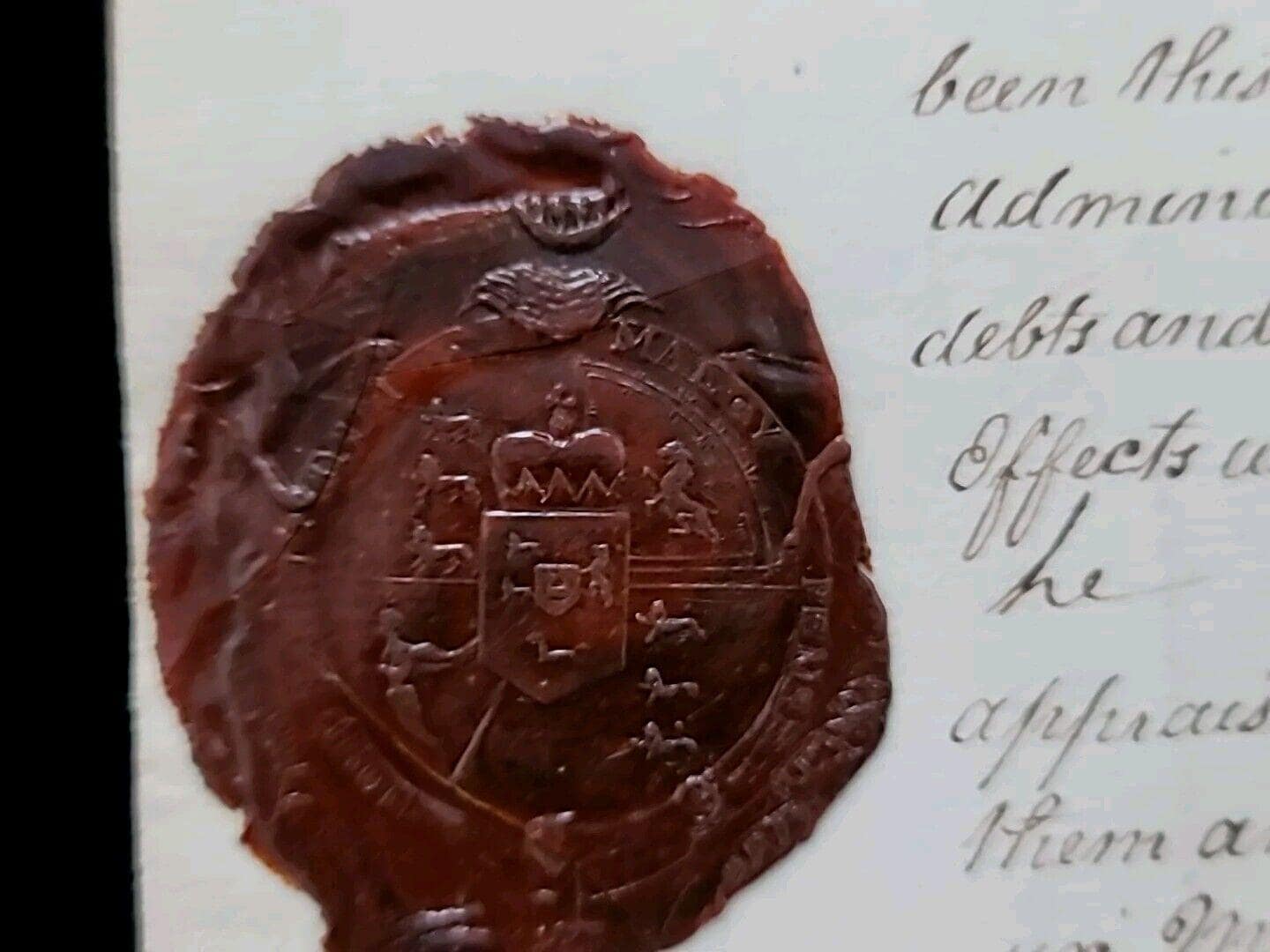 Royal Baronet Prince King George III Royalty British Court Document Wax ...