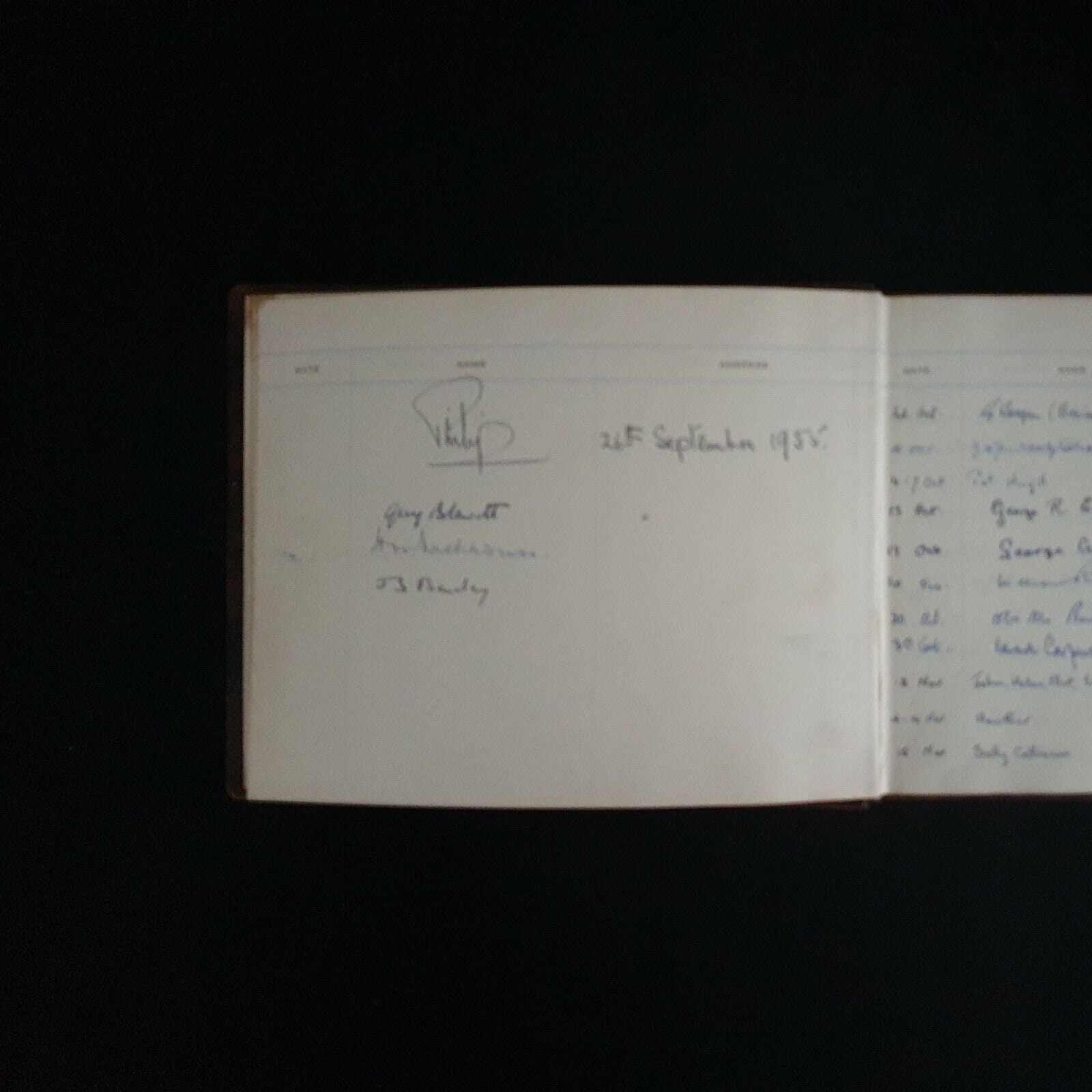 1955 Royalty Prince Philip Signed Duke Edinburgh Royal Autograph ...